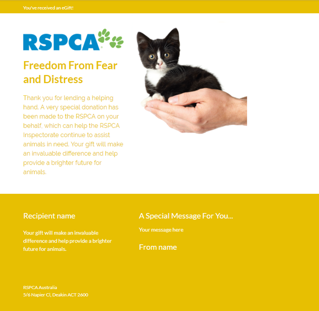 RSPCA eCards – RSPCA Gift Cards