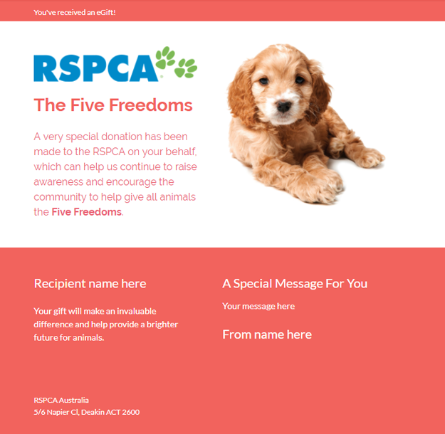 RSPCA eCards – RSPCA Gift Cards